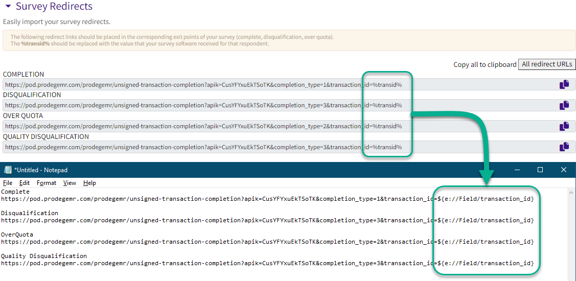 Qualtrics - Integrating Prodege peeq redirects and entry link – peeq