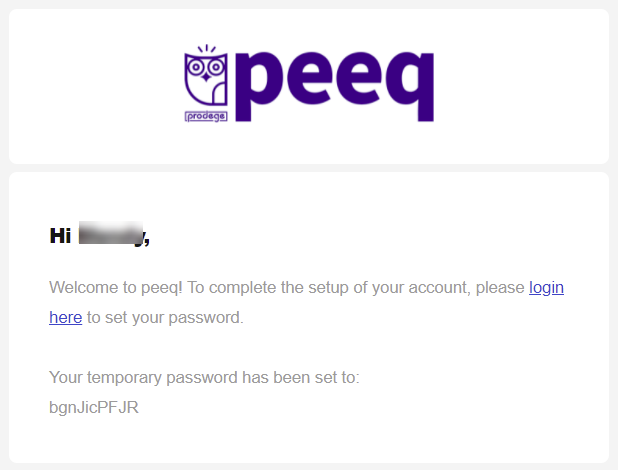 Account Setup – peeq